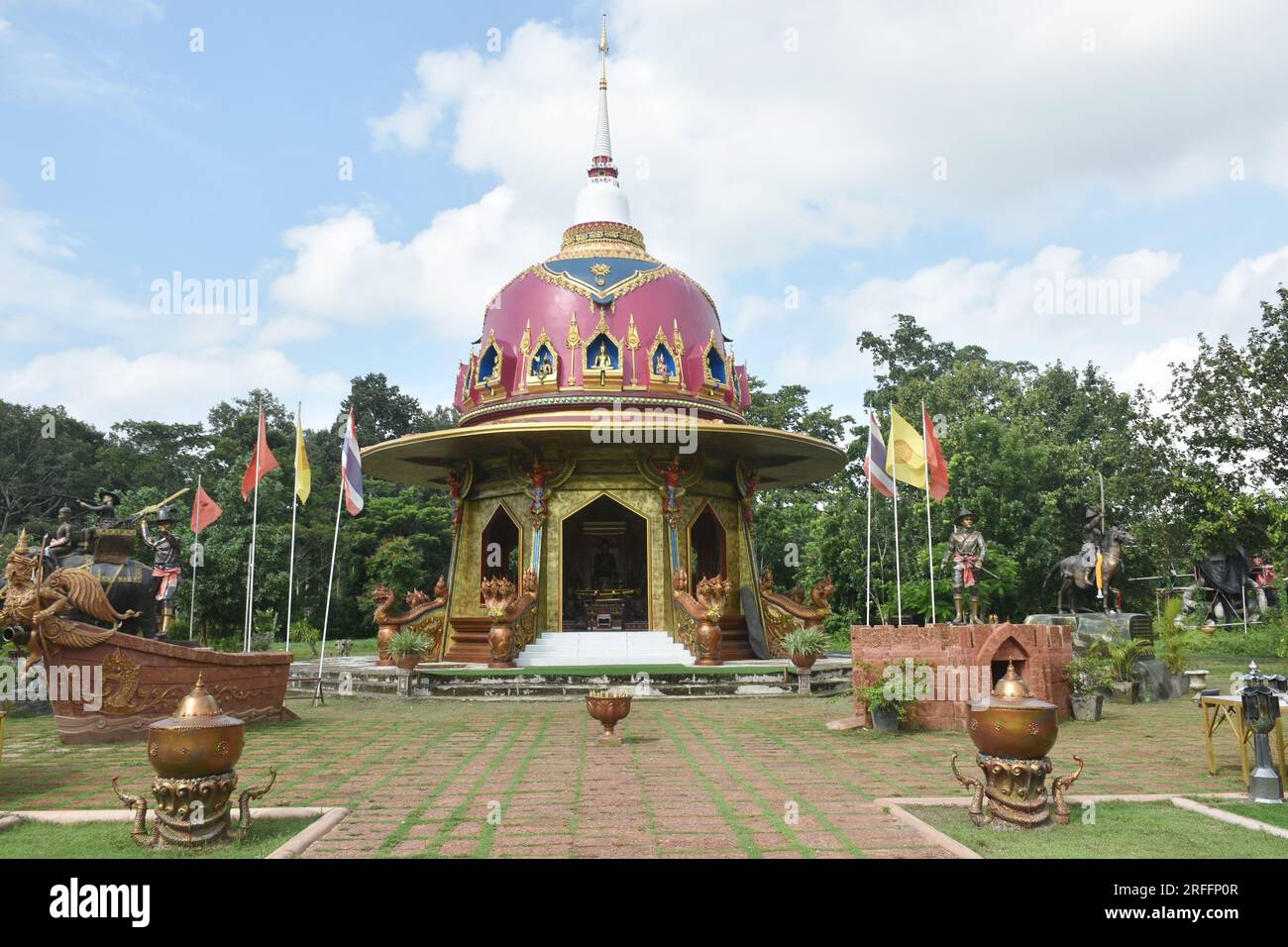 Nakornnayok Thailand August 1, 2023 : Shrine of King Taksin the Great ...