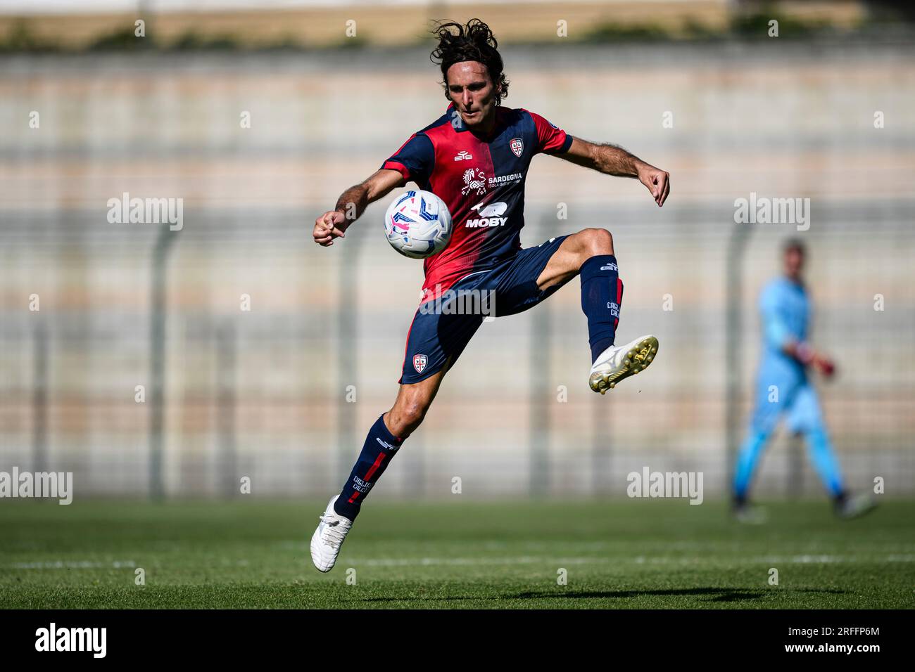 Tommaso Augello of Cagliari Calcio in action during the pre-season ...