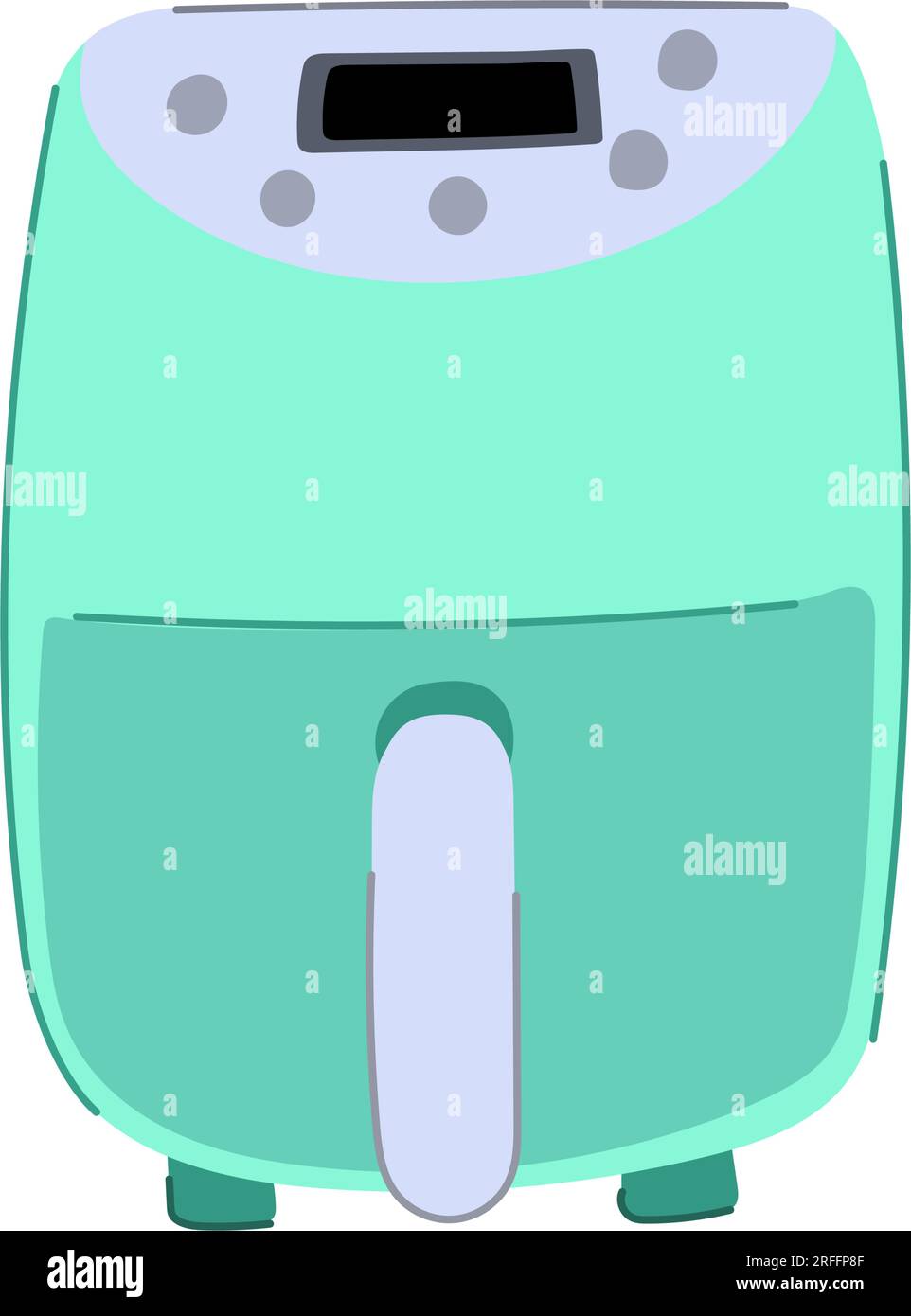 air fryer cooking cartoon vector illustration Stock Vector Image & Art ...