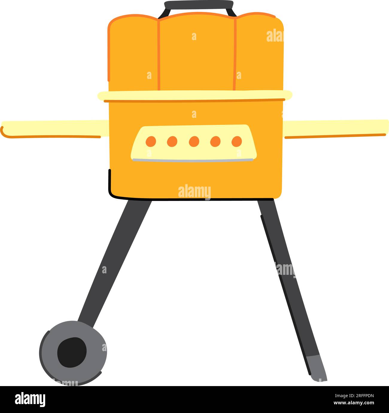 food grill bbq cartoon vector illustration Stock Vector Image & Art - Alamy