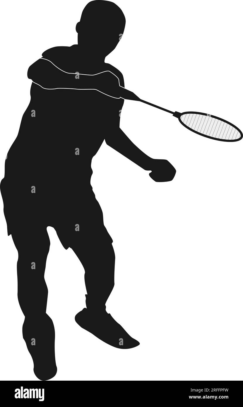 people are playing badminton vector illustration design Stock Vector ...