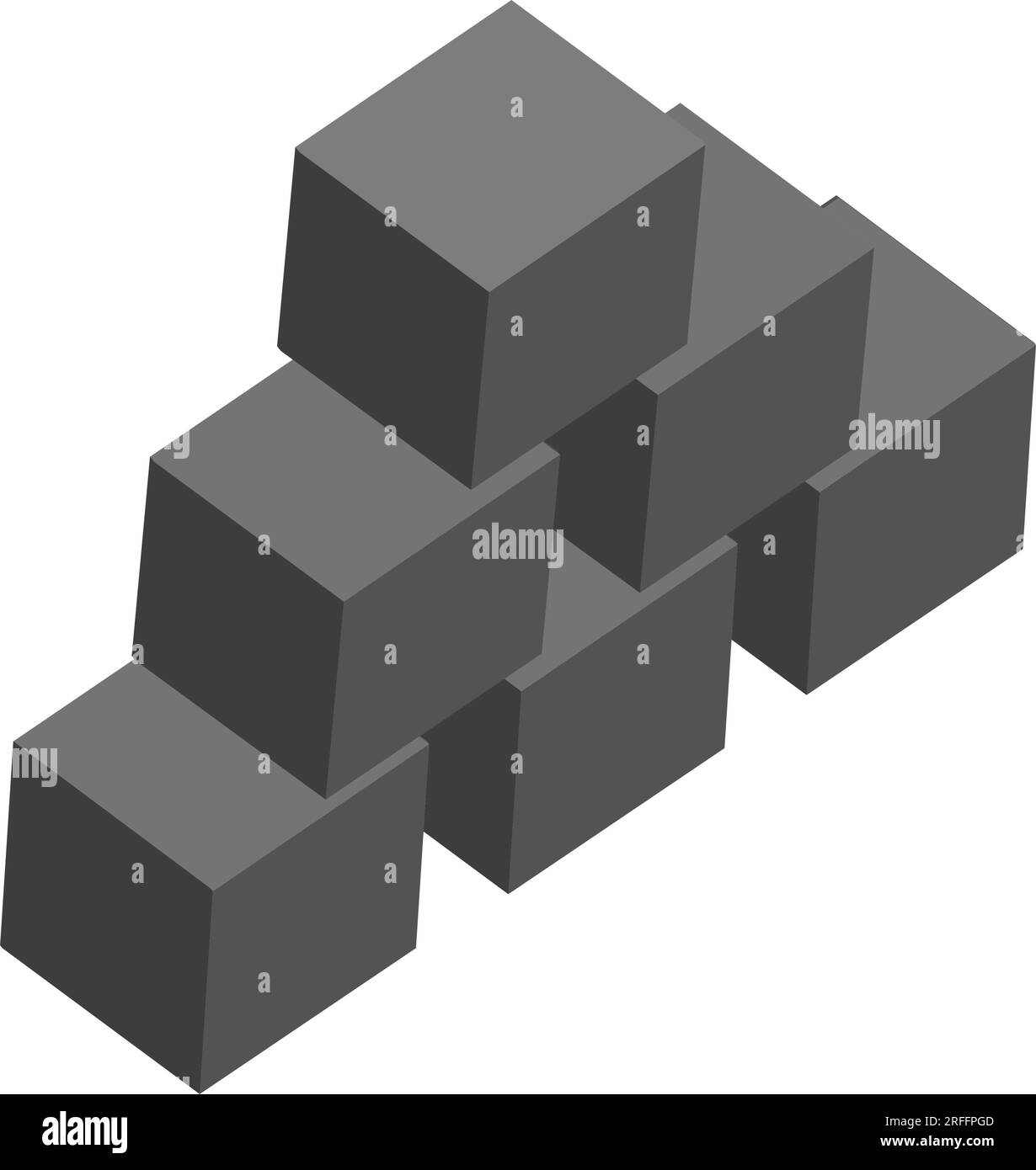 stacked blocks box icon vector illustration design Stock Vector Image ...