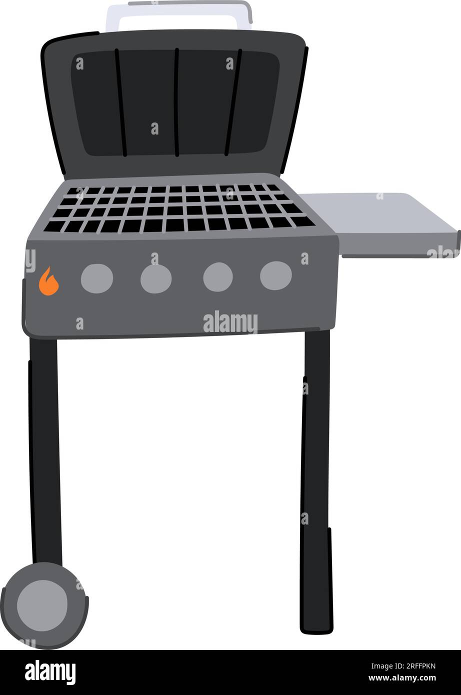 cookout grill bbq cartoon vector illustration Stock Vector Image & Art ...