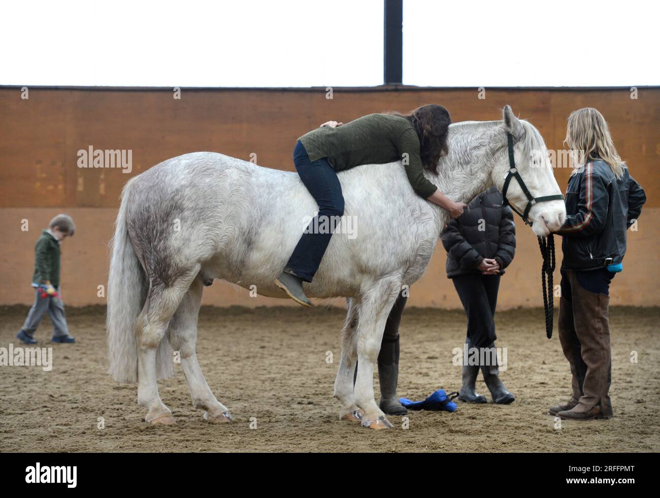 Pony trekking children hi-res stock photography and images - Alamy