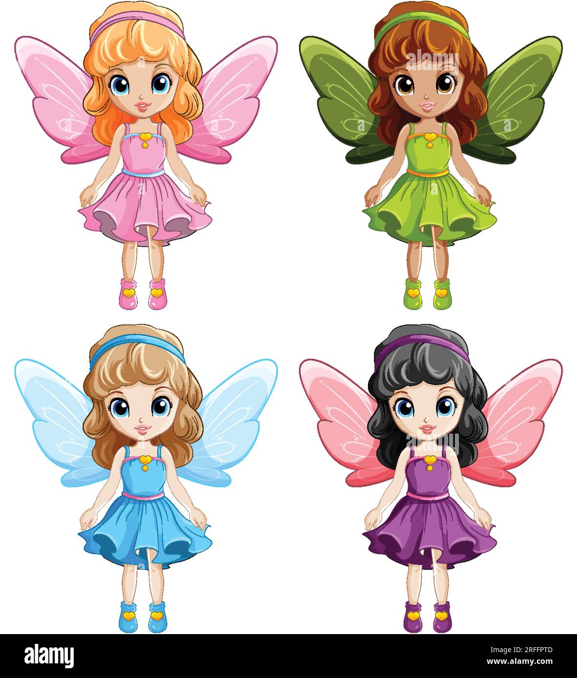 Set of fairy cartoon illustration Stock Vector Image & Art - Alamy