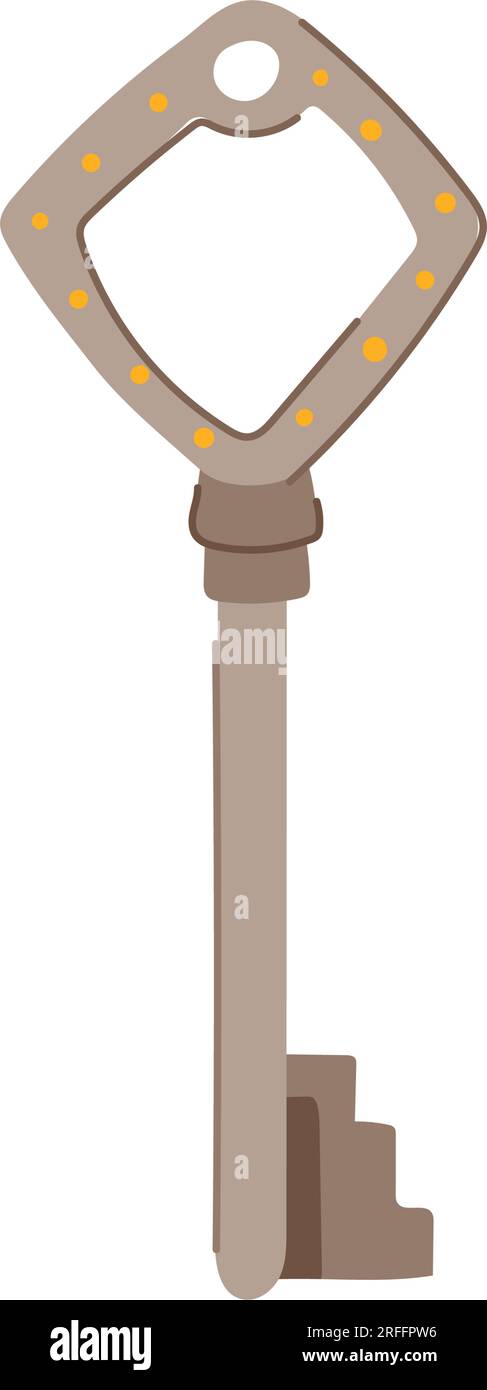 door key vintage cartoon vector illustration Stock Vector Image & Art ...