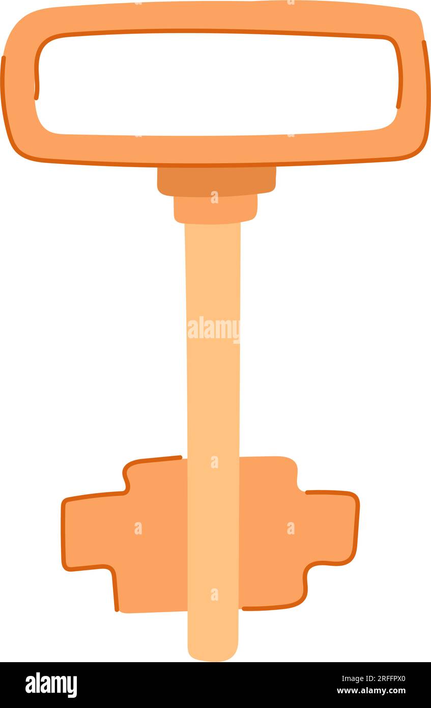 Medieval Key Vintage Cartoon Vector Illustration Stock Vector Image And Art Alamy