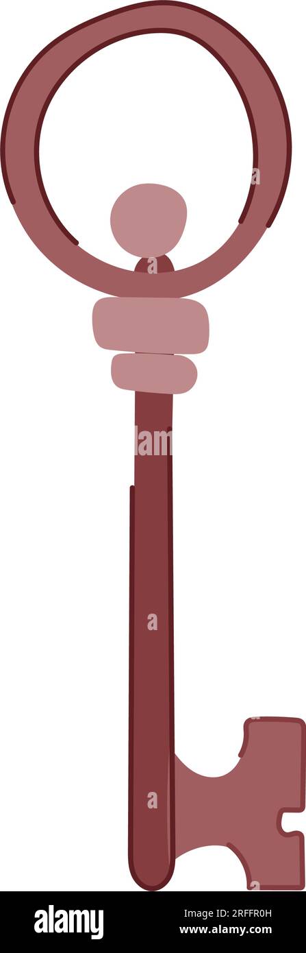 lock key vintage cartoon vector illustration Stock Vector Image & Art ...