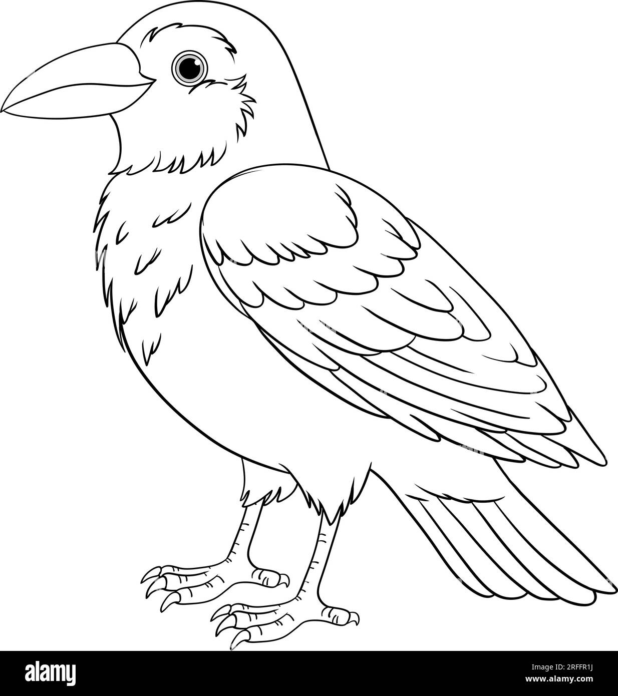 Isolated vector illustration of a cartoon bird outline Stock Vector ...