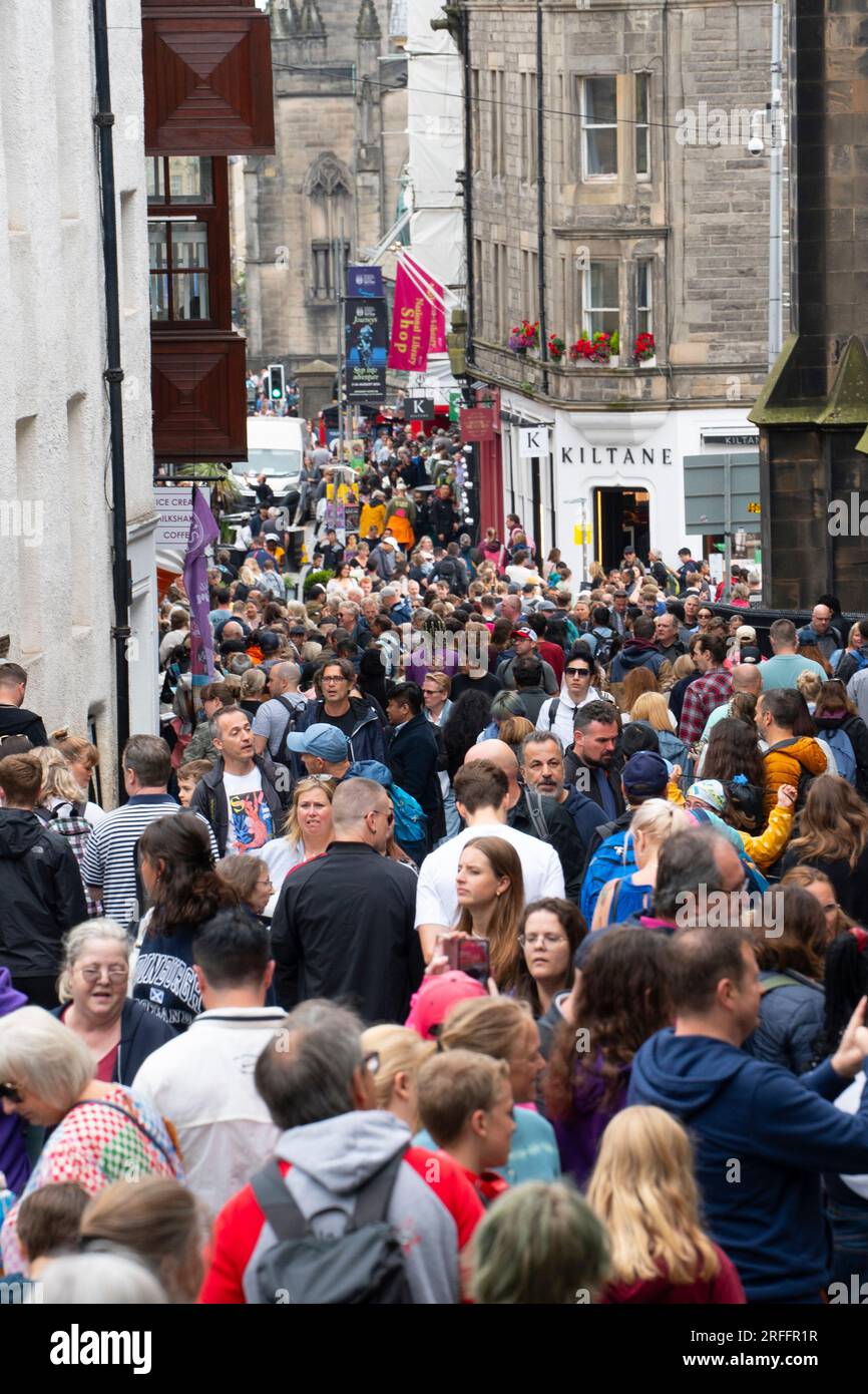 Edinburgh, Scotland, UK. 3rd August 2023. Many tourists and street ...