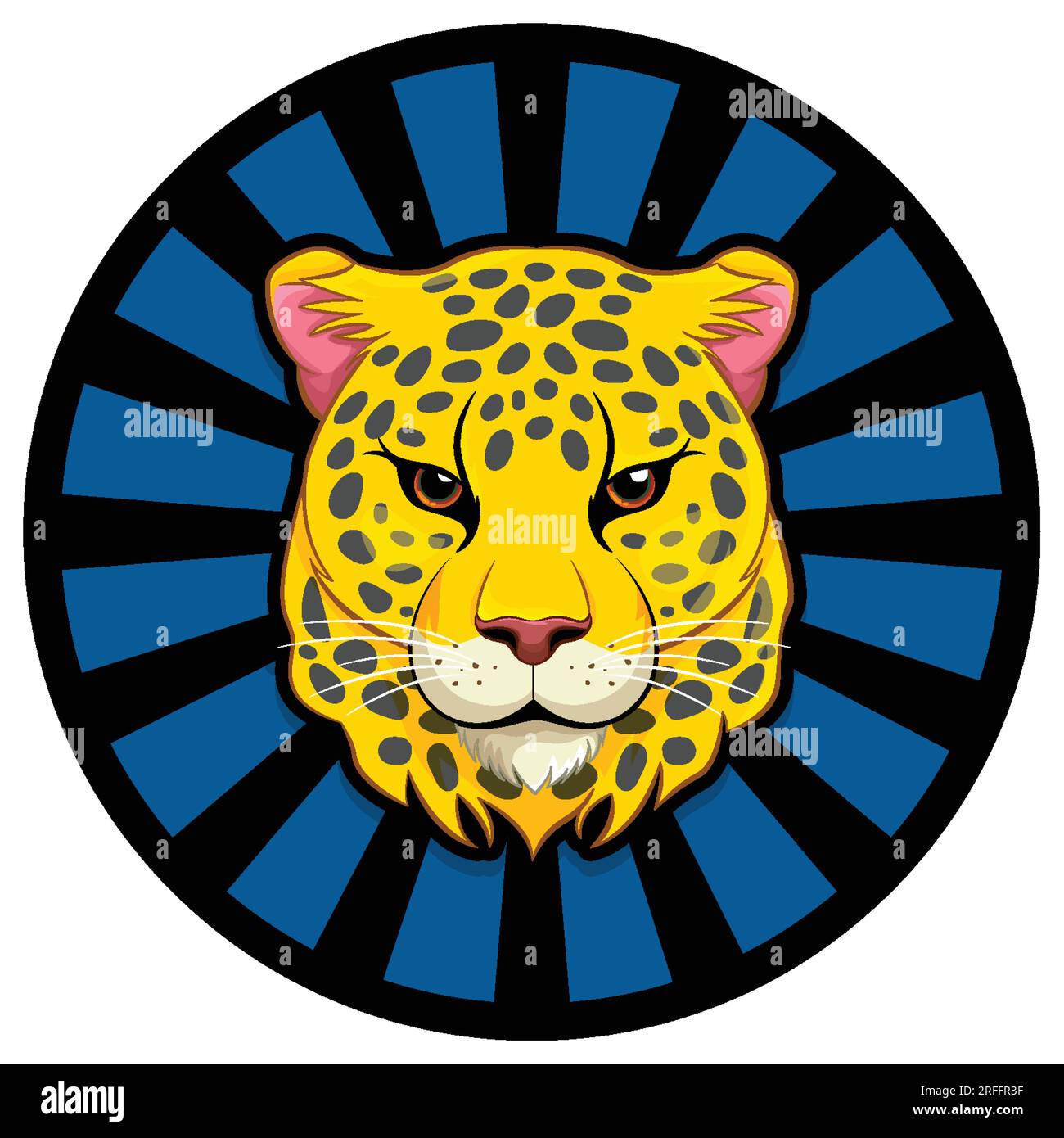 A vector illustration of a tiger head with a comic-style background ...