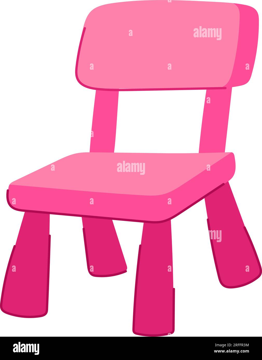 small kid chair cartoon vector illustration Stock Vector Image & Art ...
