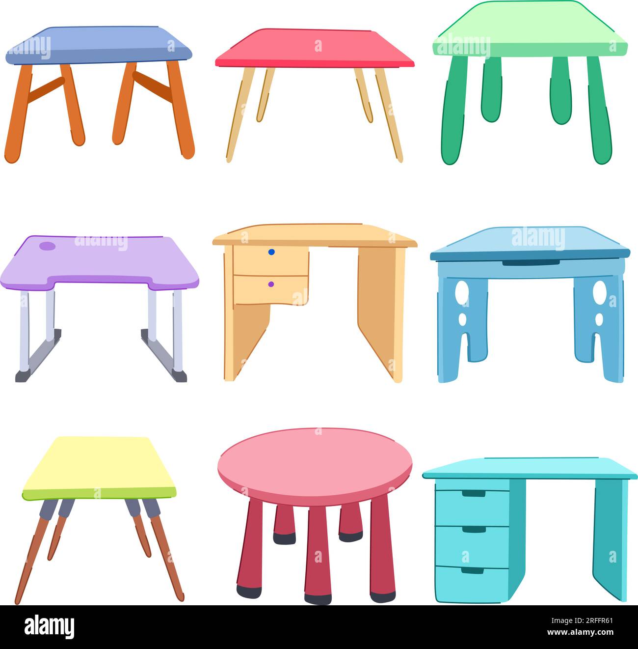 kid table set cartoon vector illustration Stock Vector Image & Art - Alamy