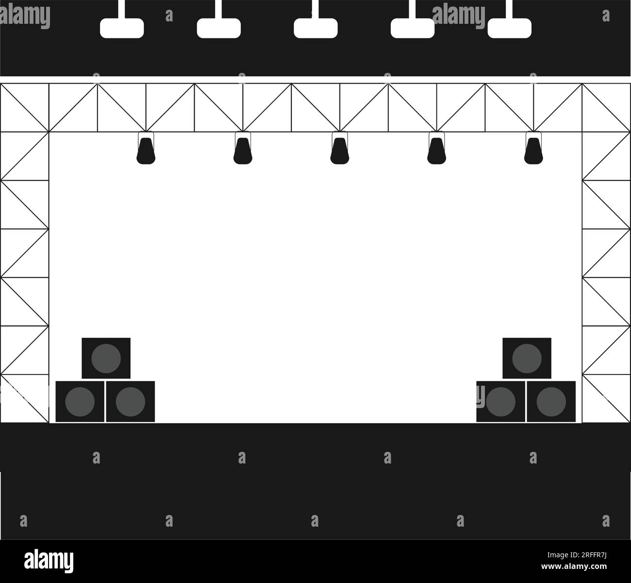 Outdoor stage with tent Black and White Stock Photos & Images - Alamy