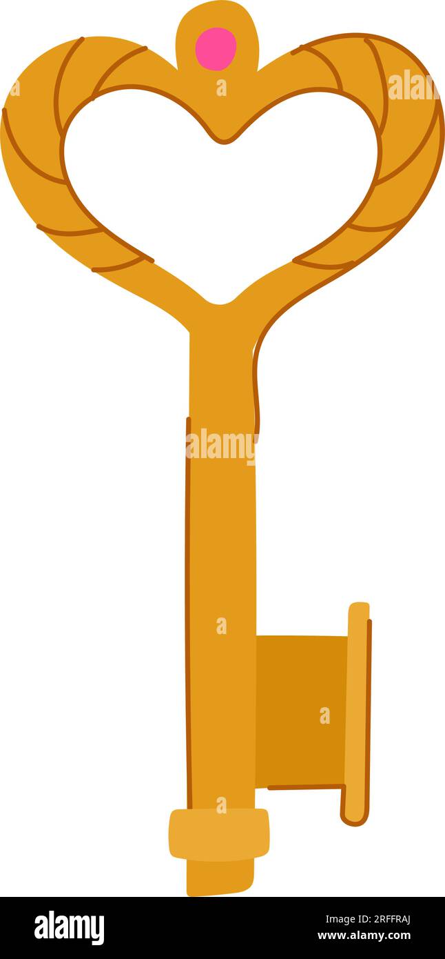 antique key vintage cartoon vector illustration Stock Vector Image ...