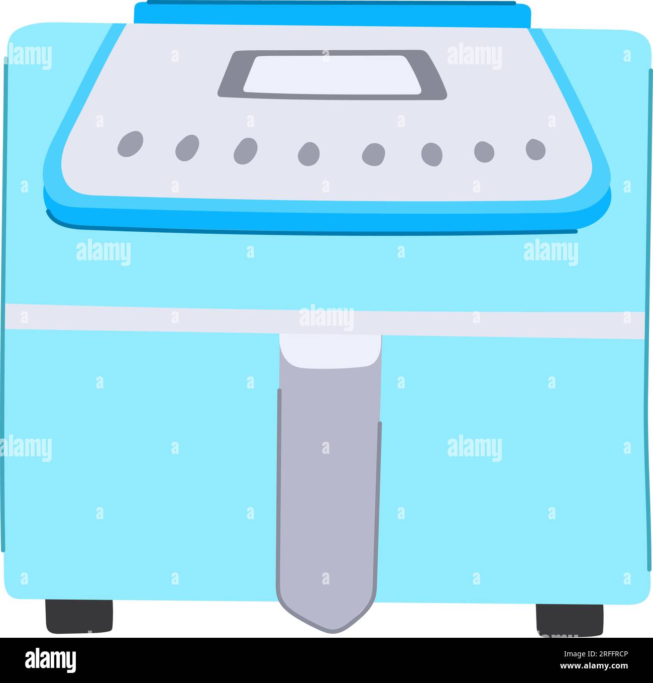 air fryer cooking cartoon vector illustration Stock Vector Image & Art ...