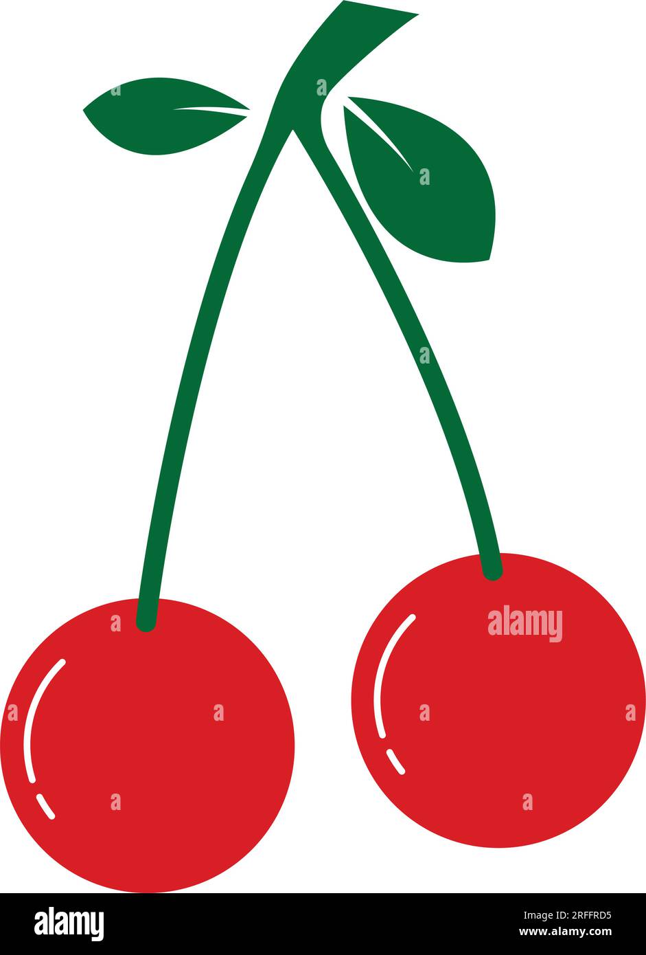 One cherry single Stock Vector Images - Alamy