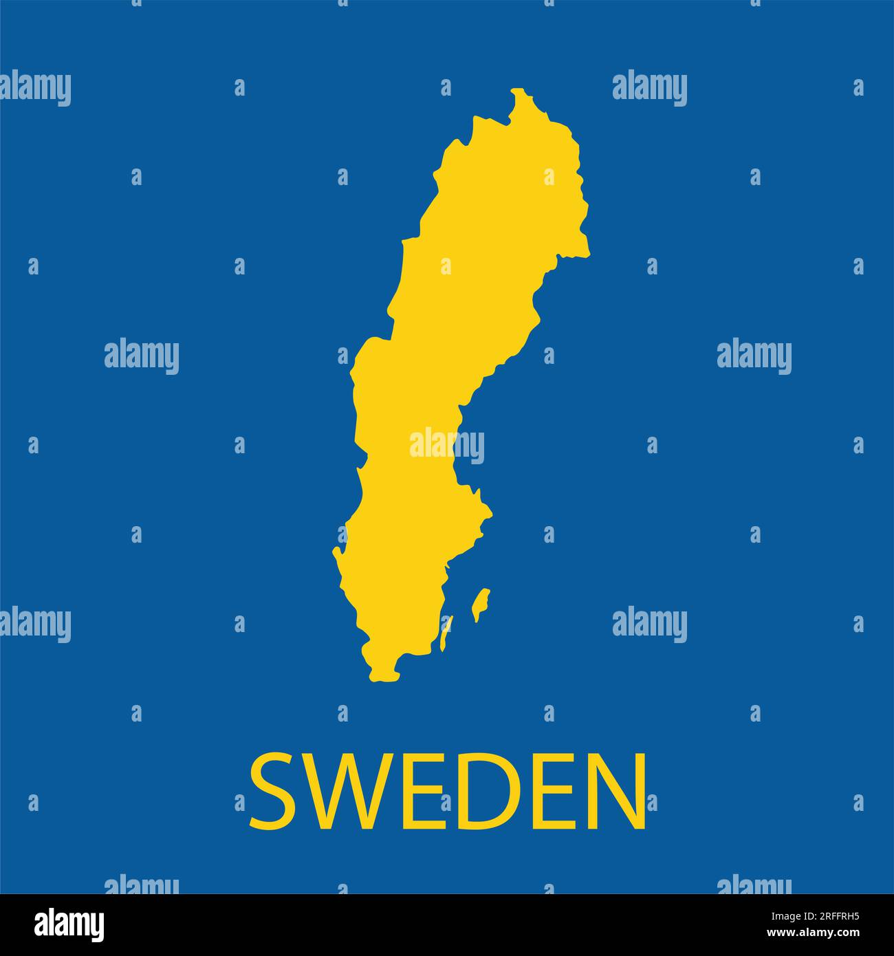 Sweden national map hi-res stock photography and images - Alamy