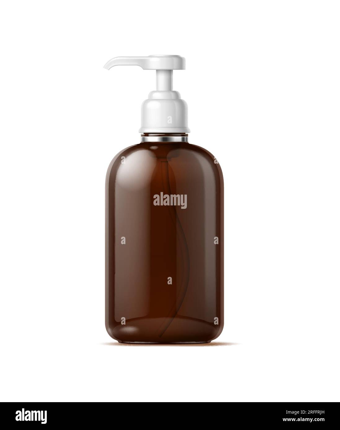 Realistic cosmetics product bottle isolated 3d vector mockup. Sleek ...