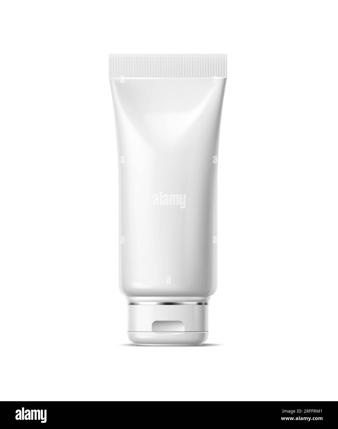 Realistic cosmetics product tube mockup. Isolated 3d vector white ...