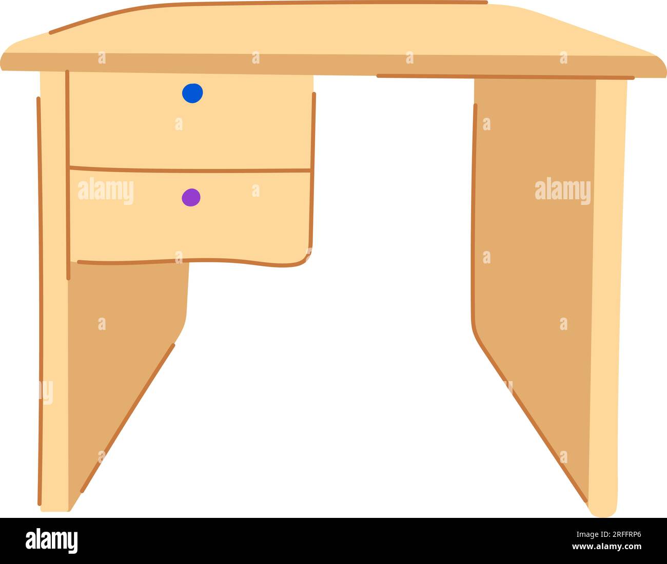 desk kid table cartoon vector illustration Stock Vector Image & Art - Alamy