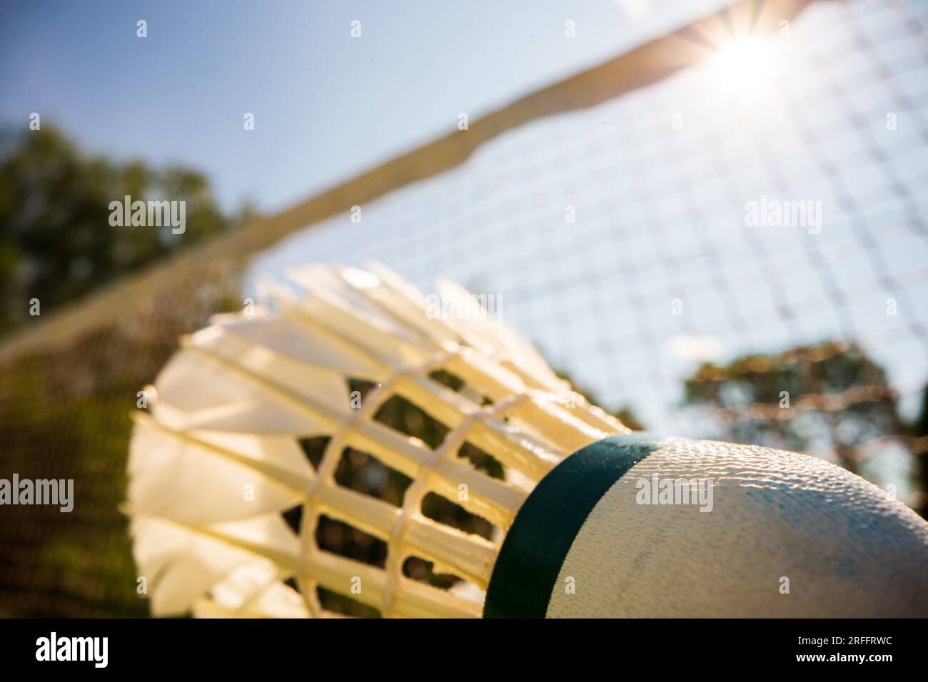 Shuttlecock for badminton close-up. Detailed texture and expressive ...
