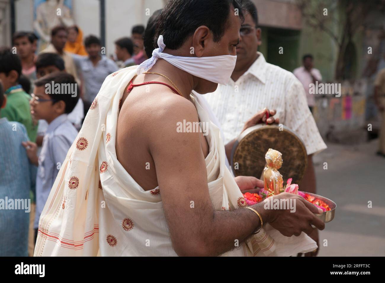 Jain procession with idol Stock Photo - Alamy