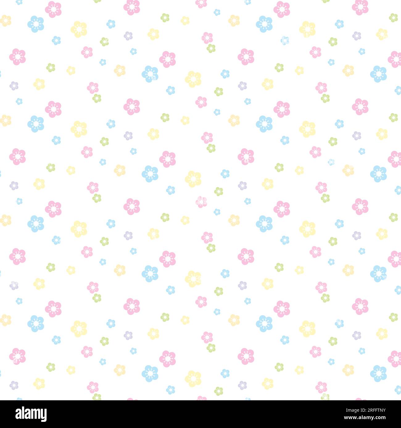 Abstract Sakura Flower Pattern. Colorful Cherry Blossom Pattern ...