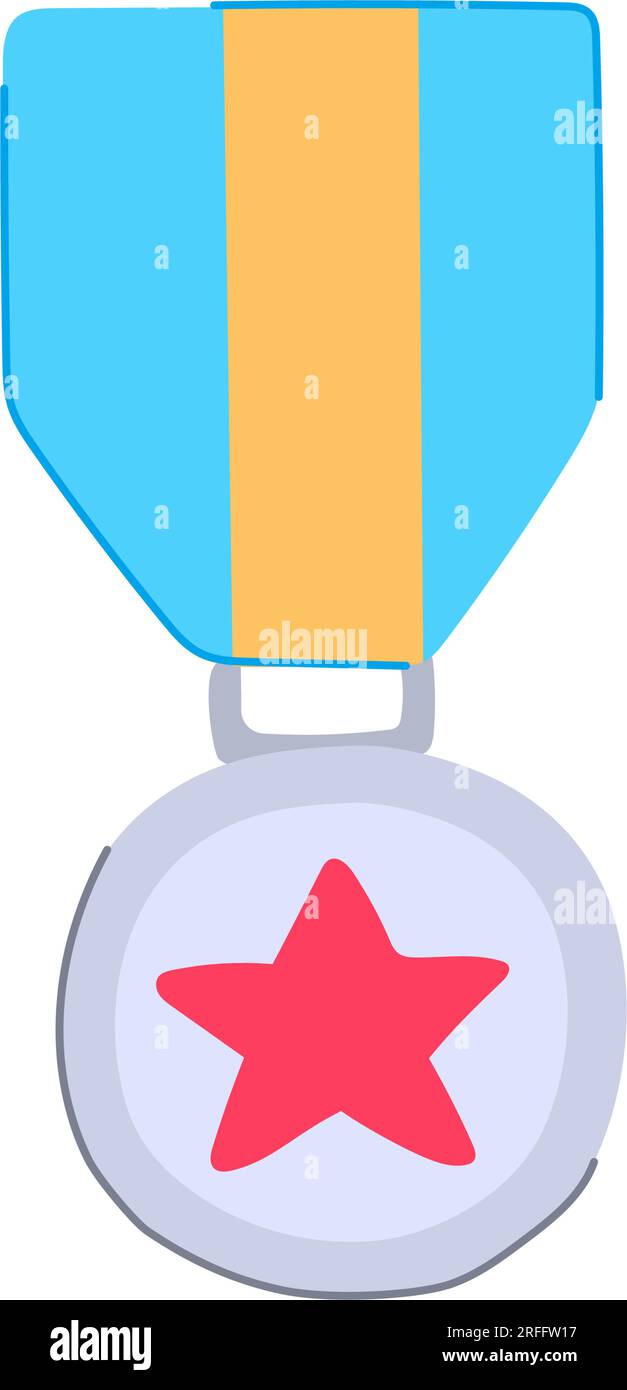 metal military medal cartoon vector illustration Stock Vector Image ...