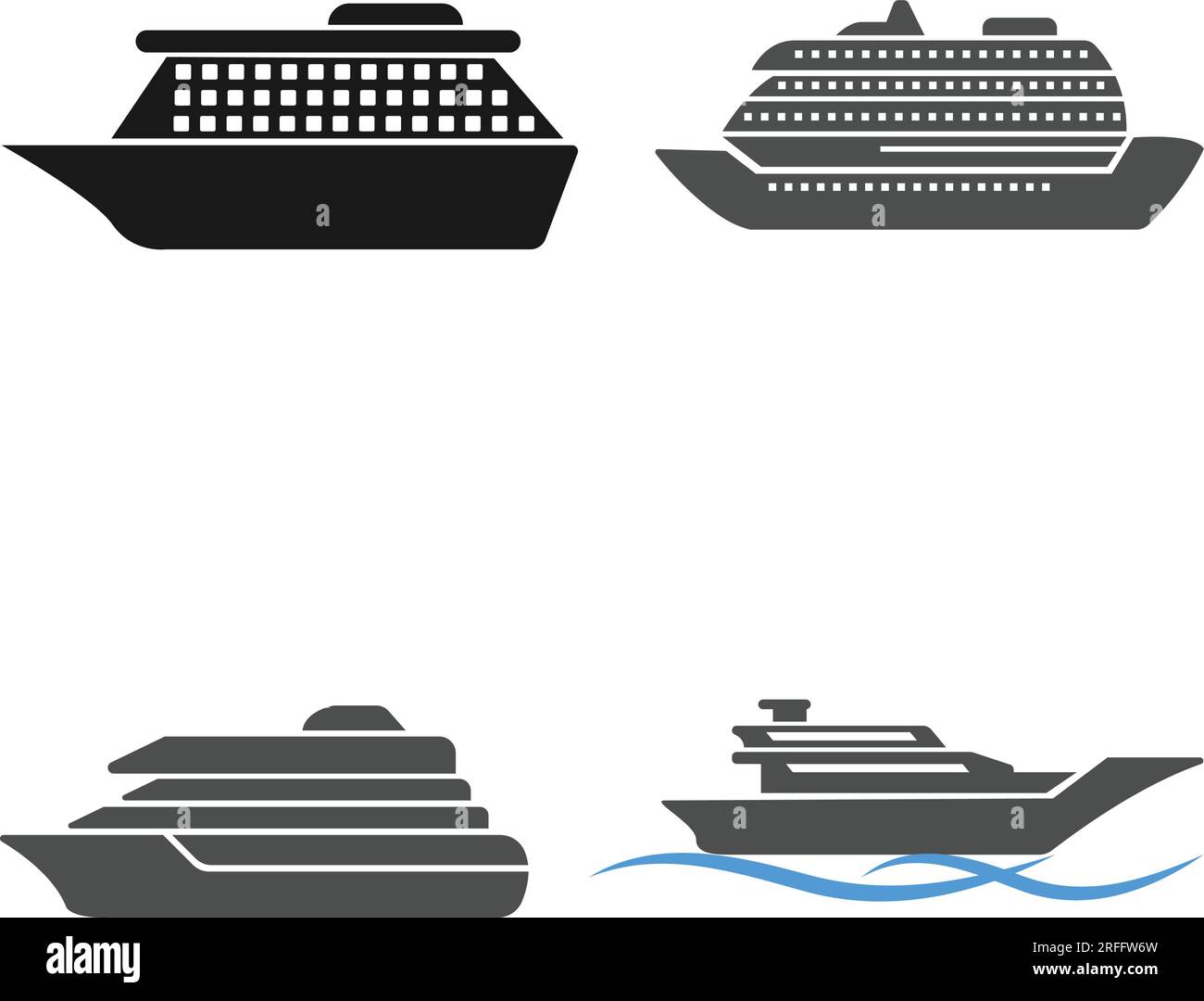 Passenger liner illustration Cut Out Stock Images & Pictures - Alamy