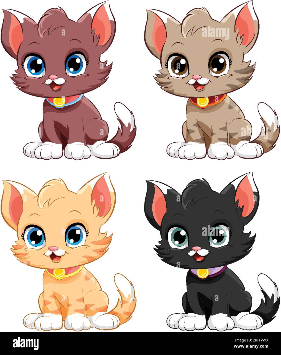 Collection of Cats Vector illustration Stock Vector Image & Art - Alamy