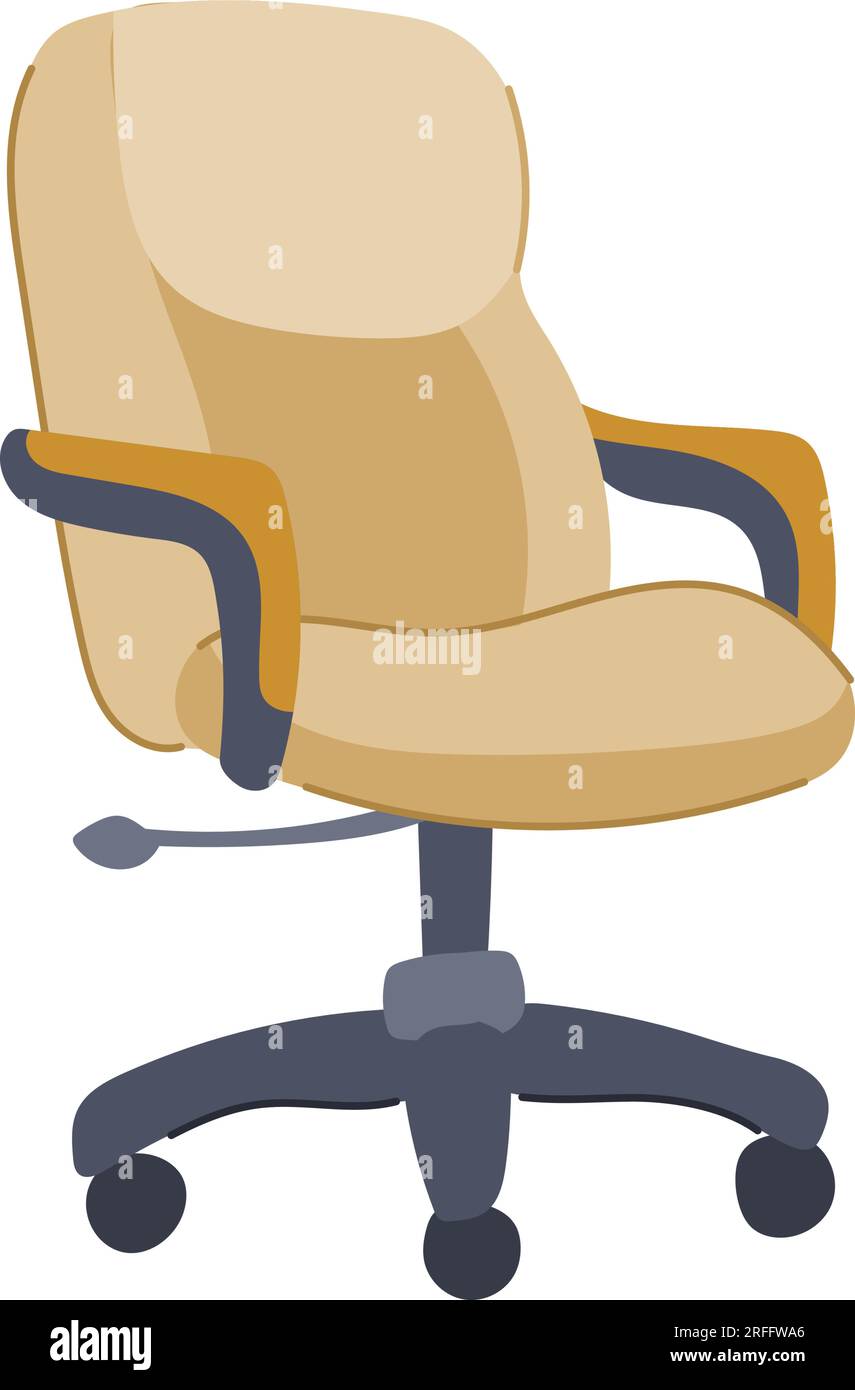 interior office chair cartoon vector illustration Stock Vector Image ...