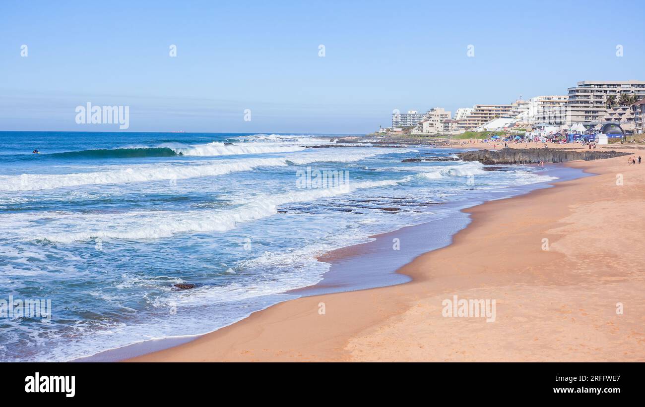 Beach blue ocean waves Ballito Bay Holiday Apartments Coastline horizon ...