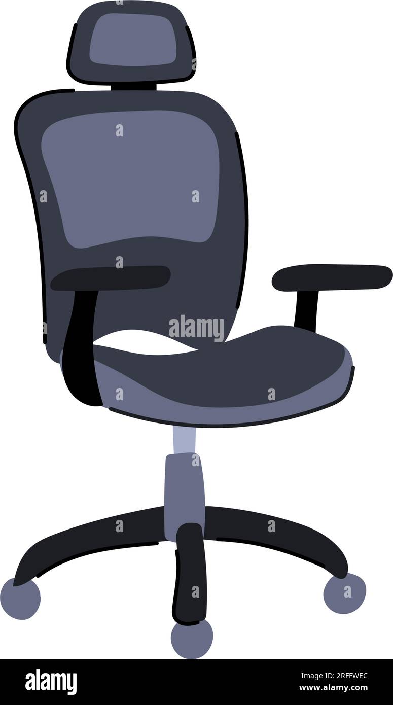 furniture office chair cartoon vector illustration Stock Vector Image ...