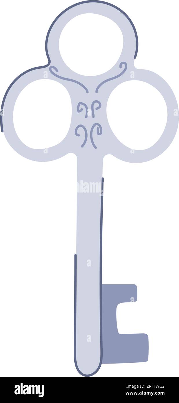 ornate key vintage cartoon vector illustration Stock Vector Image & Art ...