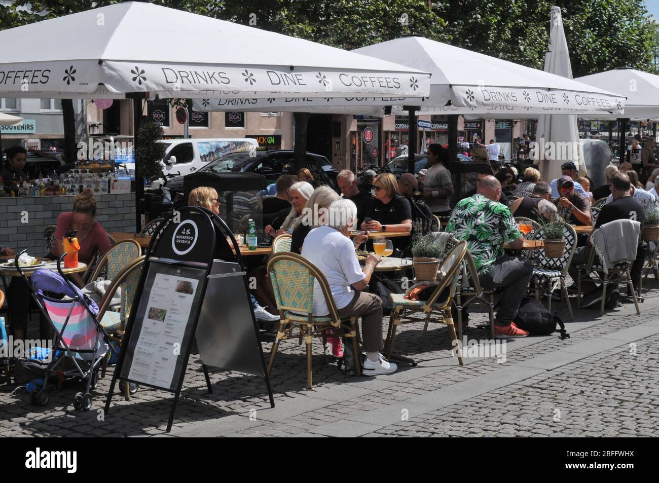 03 August 2023/ Out door food and drinks service on borg plads and ...