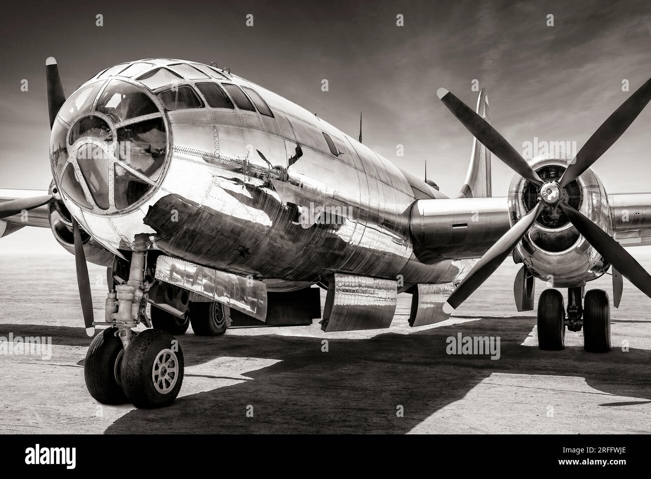 historical bomber on an airfield Stock Photo - Alamy