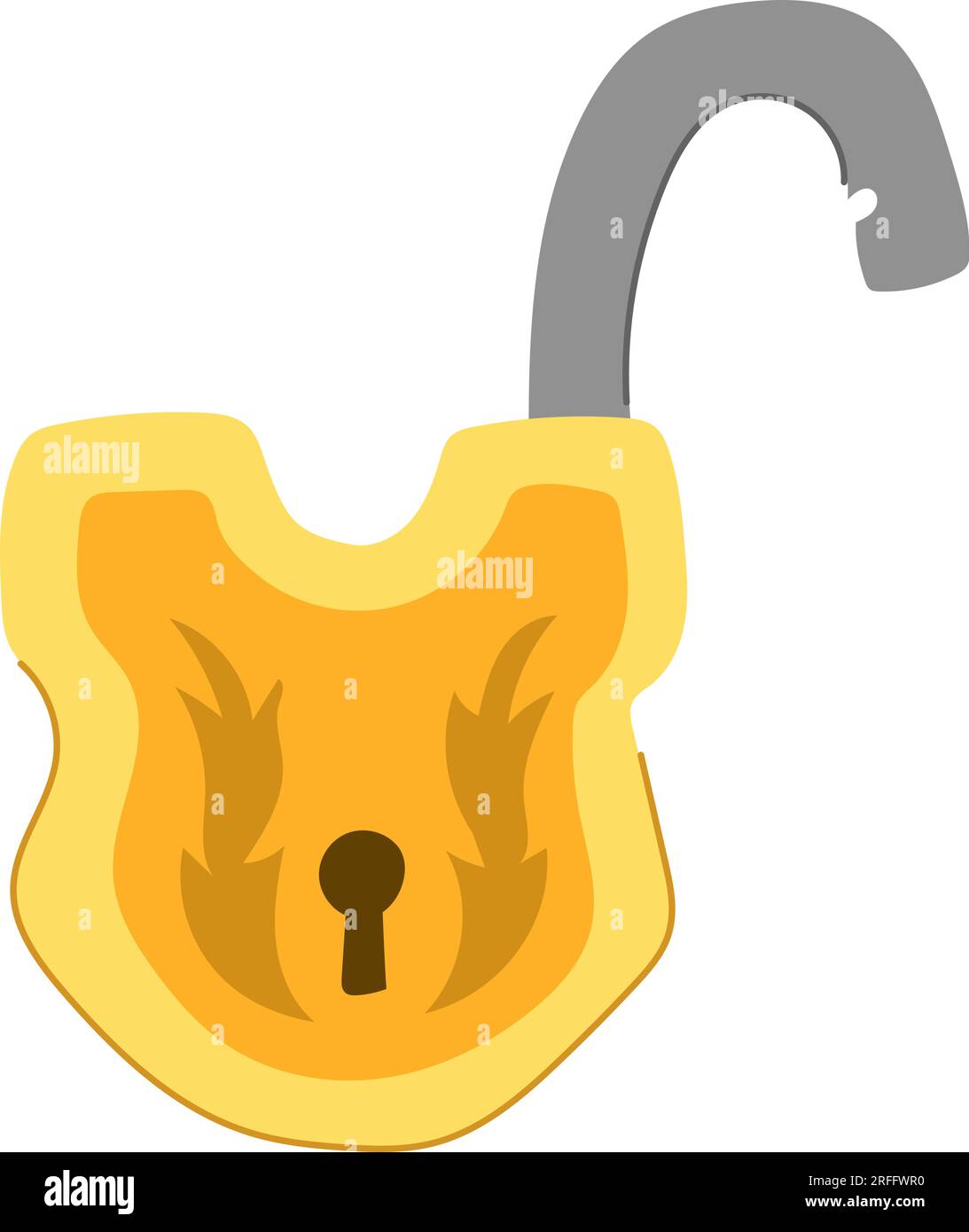 security padlock vintage cartoon vector illustration Stock Vector Image ...
