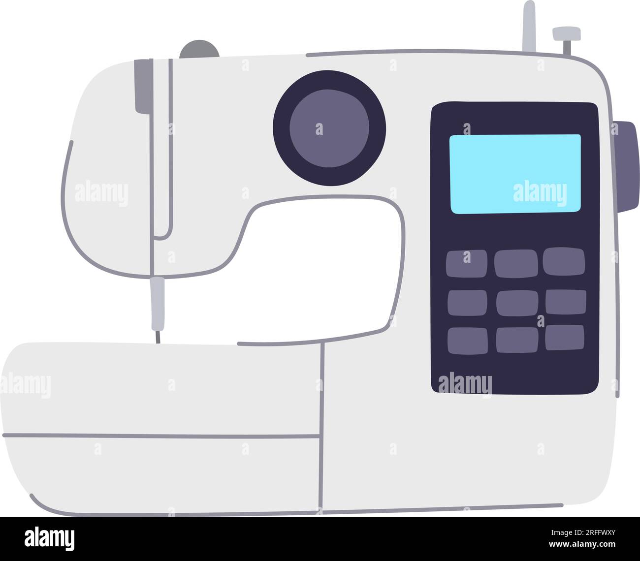 Vintage Sew Machine Cartoon Vector Illustration Stock Vector Image