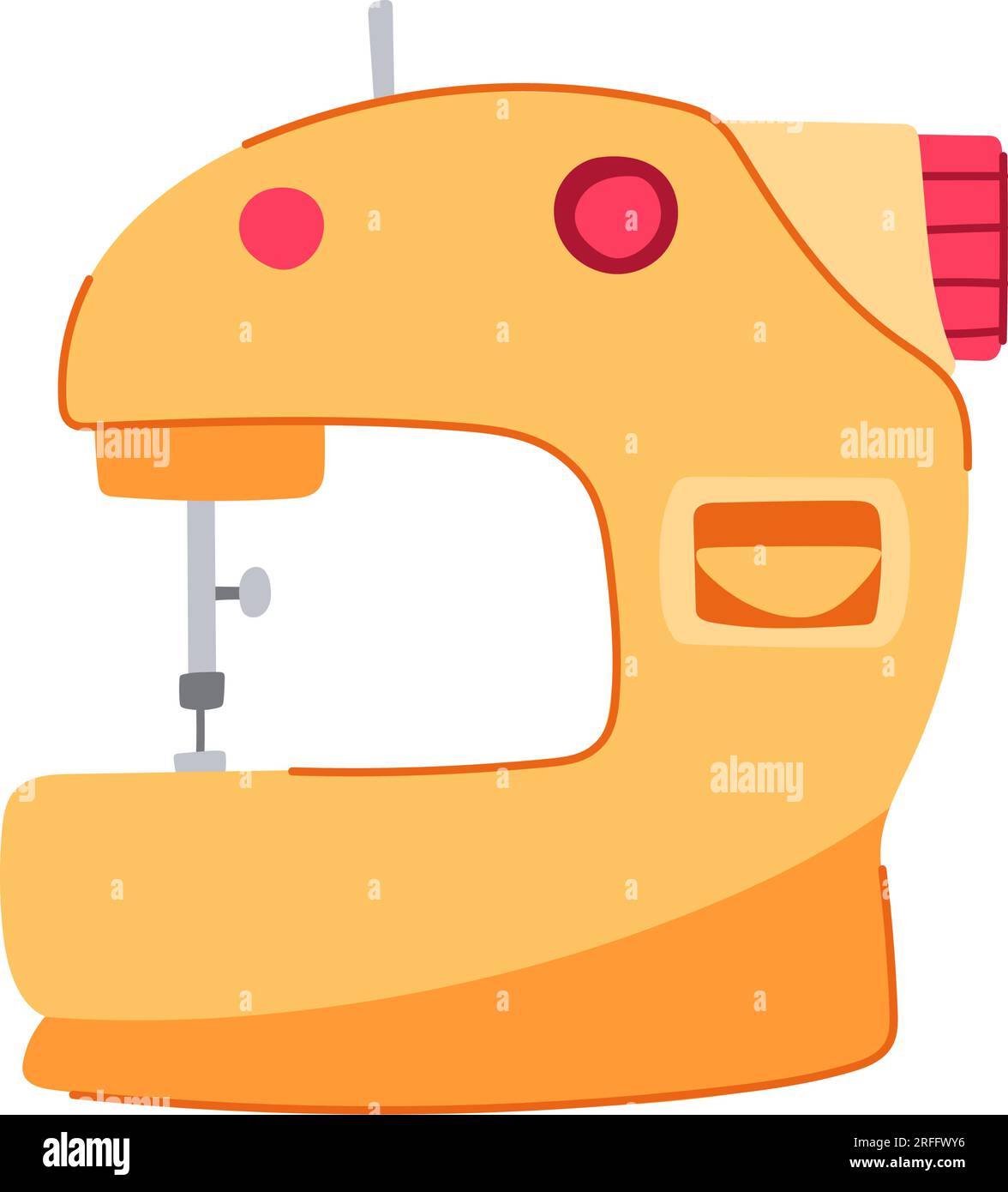 Tailor Sew Machine Cartoon Vector Illustration Stock Vector Image And Art
