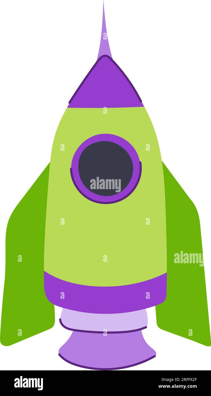 technology rocket toy cartoon vector illustration Stock Vector Image ...