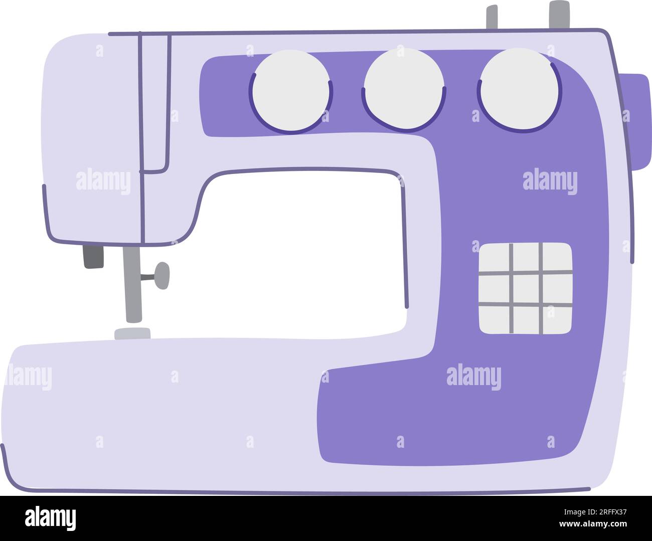 Factory Sew Machine Cartoon Vector Illustration Stock Vector Image