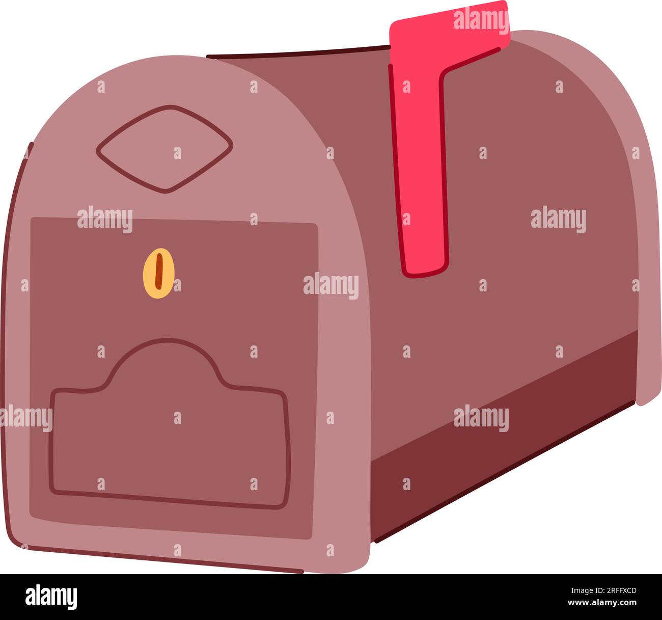 letter mailbox mail cartoon vector illustration Stock Vector Image ...