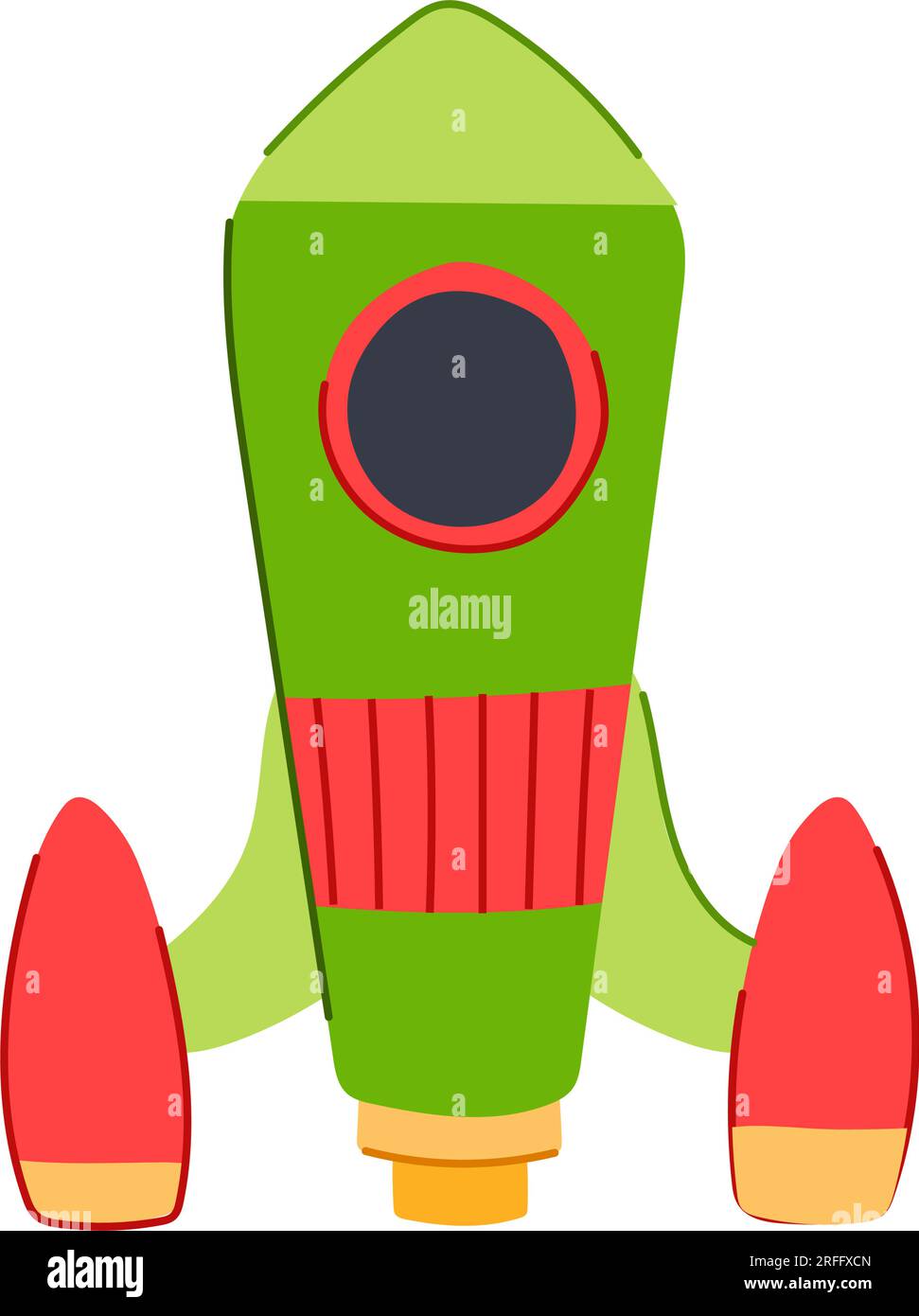 launch rocket toy cartoon vector illustration Stock Vector Image & Art ...