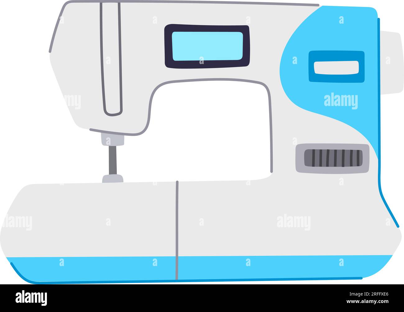 Clothes Sew Machine Cartoon Vector Illustration Stock Vector Image