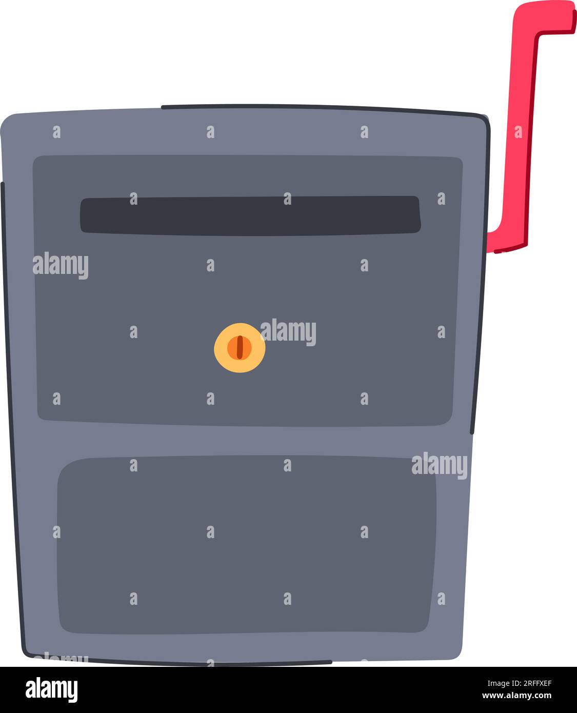 envelope mailbox mail cartoon vector illustration Stock Vector Image ...