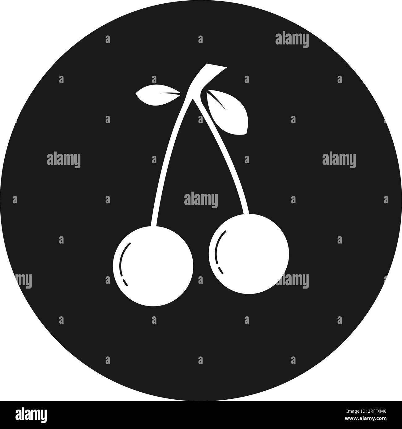 White cherry fruit Stock Vector Images - Alamy