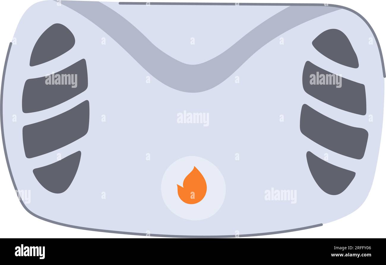 system smoke detector cartoon vector illustration Stock Vector Image ...