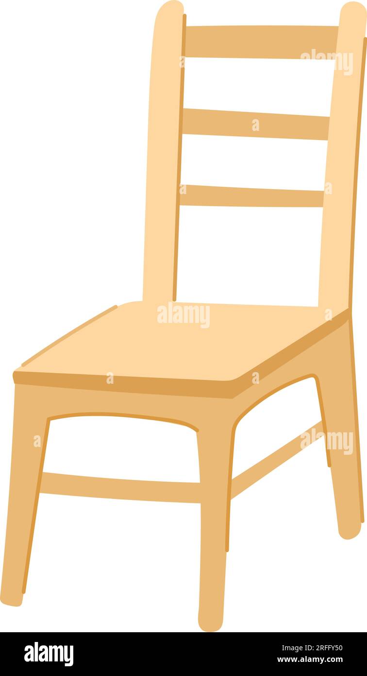 wood wooden chair cartoon vector illustration Stock Vector Image & Art ...
