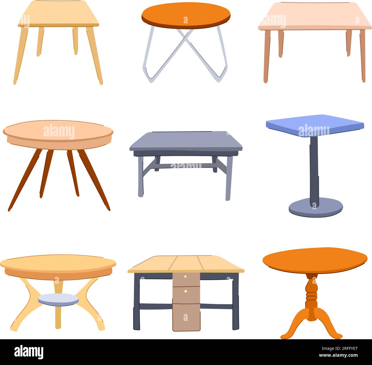 table dining set cartoon vector illustration Stock Vector Image & Art ...